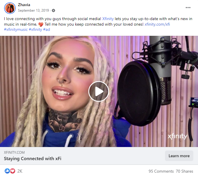 Zhavia Ward × Comcast - Xfinity